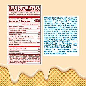 Bauducco Vanilla Wafers - Crispy Wafer Cookies With 3 Delicious, Indulgent, Decadent Layers of Vanilla Flavored Cream - Delicious Sweet Snack or Desert - 5.82oz (Pack of 1)