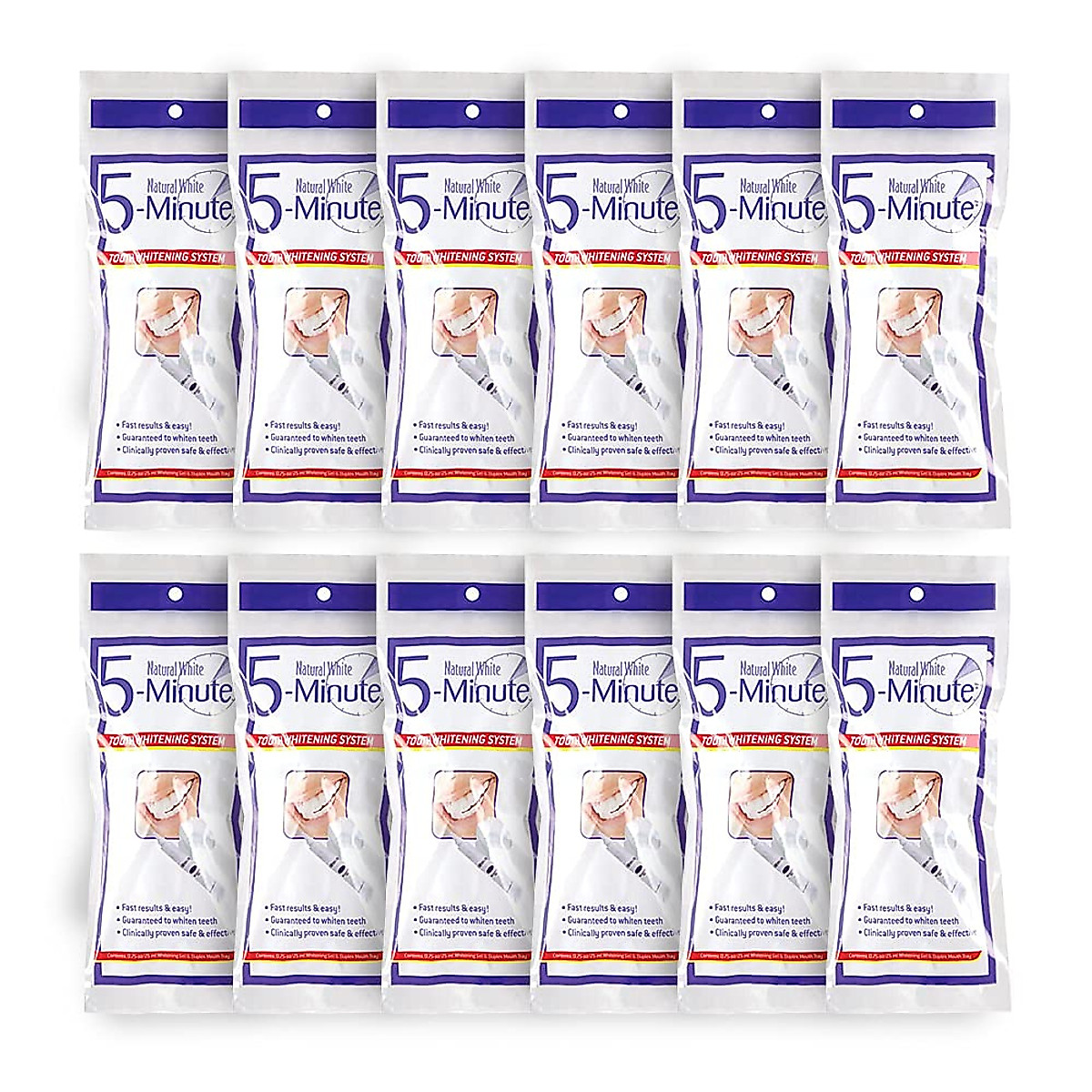 Natural White 5 Minute Gel Tooth Whitening System. Lornamead, 12 pack