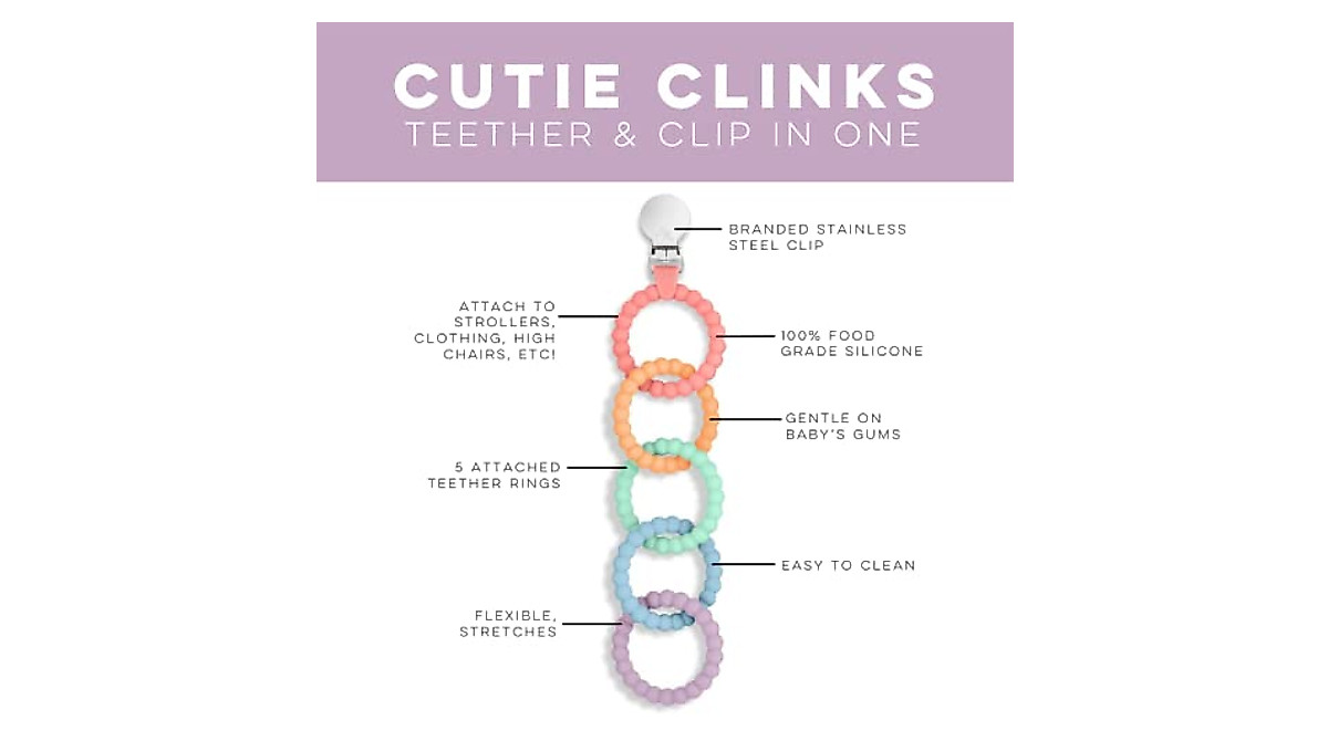 Ryan & Rose Cutie Clinks: Safe Teether for Babies