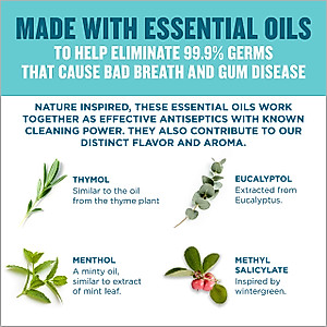 Listerine Antiseptic Mouthwash, Cool Mint - 500 ml (Pack of 4)