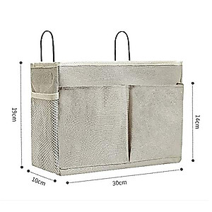 Bedside Caddy/Bedside Storage Bag Hanging Organizer for Bunk and Hospital Beds,Dorm Rooms Bed Rails,Can be Placed Glasses,Books,Mobile Phones,Keys ,daily supplies (E-style)