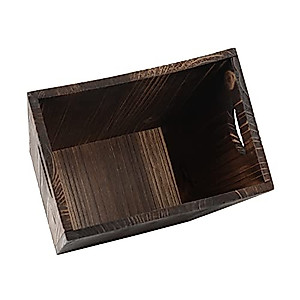 MOOACE Wood Trash Can Wastebasket, Small Garbage Can Waste Basket, Rustic Trash Bin Container for Bedroom, Living Room, Office, Kitchen, Bathroom