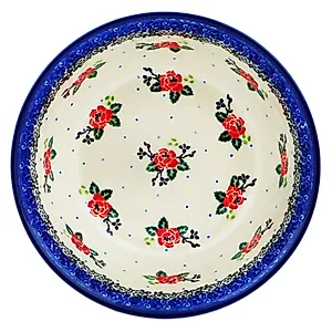 Polish Pottery 6¼-inch Bowl made by Ceramika Artystyczna (Pasadena Delight Theme) + Certificate of Authenticity