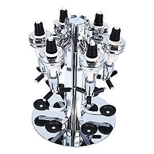 Liquor Dispenser, Home Bar butler 6 Bottle Rotated Mounted Liquor Holder Professional Alcohol Dispenser Station Portable Beverage Wine Racks Cocktail Dispenser Wine Holder Bar Party Drinking
