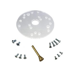 Router Base Plate - Fits Bosch 1615, 1617, 1618 & Dewalt 616, 618, 621, 625 - Acrylic 6-1/2" Inch (Pack of 1)