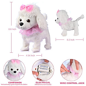 WorWoder Kids Walking and Barking and Tail Wagging Puppy Dog Toy Pet