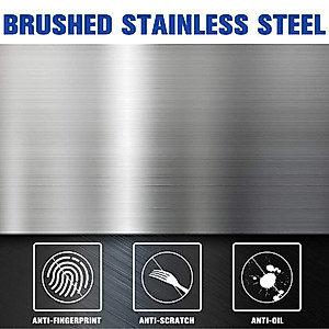 HGS Touch Free Trash Can Brushed Stainless Steel Garbage Cans Automatic Waste Bin 13 Gallon with Lid, Touchless Sensor Bins for Kitchen Bathroom Bedroom Home Office, 50L, Silver