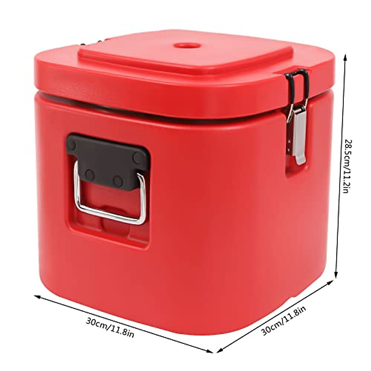 Gdrasuya10 Insulated Soup Carrier Coolers, Commercial 2.5 Gallon Food Warmer Box Large Insulation Barrel Cooler or Hot Carrier for Restaurant, Canteen, Home, Red