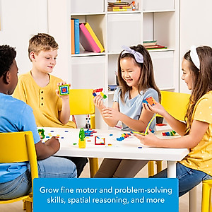 PLUS PLUS 240 Piece Interlocking Building Blocks for Kids, Open Ended Connecting Toys, STEM Bin Classroom Mini Manipulatives - Basic Mix Play Tube