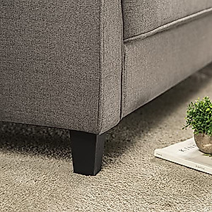 ZINUS Sayan Loveseat with USB Ports, Tool-Free, Easy Assembly, Sand Grey