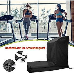Treadmill Cover, Non-Folding Running Machine Protective Cover, Waterproof Dustproof Treadmill Covers with Zipper for Home Gym Indoor Outdoor(66”L x 30”W x 55”H)