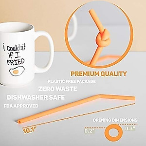 15 FITS ALL TUMBLERS STRAWS - Reusable Silicone Straws for 30 and 20 oz Yeti - Flexible Easy to Clean + 2 Cleaning Brushes - BPA Free, No Rubber Taste Drinking - Best Value for Money Pack