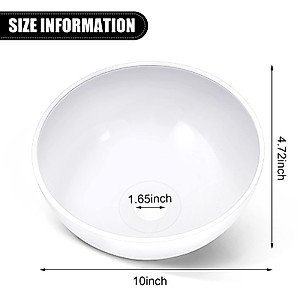 Hortsun Replacement Lamp Shade 4 Pcs White Replacement Plastic Lampshade 2 Pack 1.65" Fitter 10" Diameter Bowl Shape 2 Pack 1.97" Bottom Size Horseshoe Shape for LED Torchiere Floor Lamps Upright