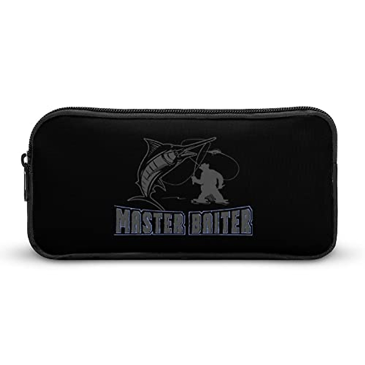 Master Baiter Fishing Lover Large Pencil Case Minimalist Pen Pouch Portable Makeup Bag for Middle High College Office School