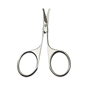 Motanar Nose Hair Scissors - Beard Eyebrow Trimmer Scissors, Stainless Steel Professional Facial Hair Beard Eyelashes Ear Hairs and Moustache Scissors Trimmer (Round Head)