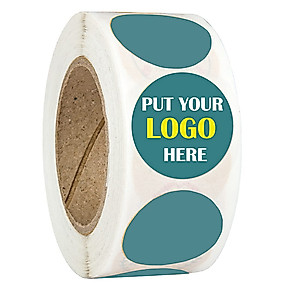 200 Piece Custom Sticker and Customized Logos Wedding Birthday Baptism Stickers Design Your Own Stickers Personalize Stickers (White Artpaper, 1.5" Round)