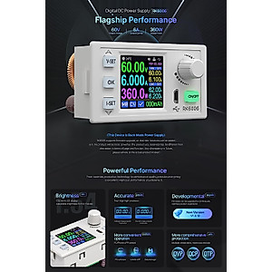 RK6006 60V 6A Adjustable DC-DC Buck Converter | 4-Digit Display | Bench Power Supply for Communication & Voltage Regulation