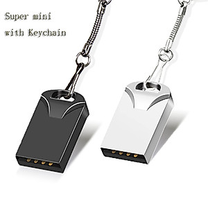 Super Mini USB Flash Drives Memory Sticks Pendrives Jumpdrive Thumb Drive with Waterproof Dustproof Shockproof (Silver 4GB)