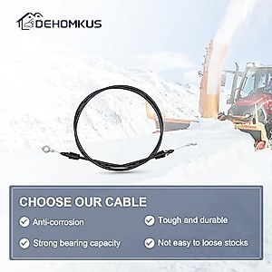 DEHOMKUS 2-PK 178674 Chute Deflector Cable for Husqvarna Parts 532420673 585271701 420673 Snow Thrower - 2-Packs for AYP Part 178674 Snowblower Control Drive Cable