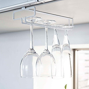 Yamazaki Home Tower Single Under Shelf Wine Glass Rack – Hanging Storage Holder