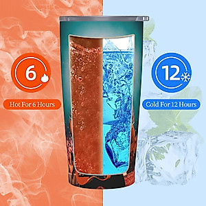 UALWORY Niall Music Horan Tumbler Cup 20oz Travel Coffee Mug with Lid and Straw Stainless Steel Insulated Mugs