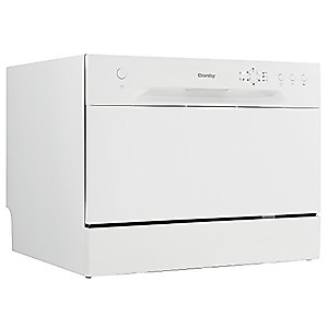 Danby DDW621WDB Countertop Dishwasher with 6 Place Settings, 6 Wash Cycles and Silverware Basket, Energy Star-Rated with Low Water Consumption and Quiet Operation