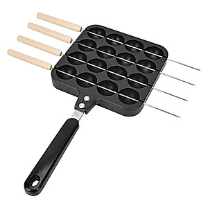 Jeffergarden Octopus Meatballs Baking Sheet Non-Stick Takoyaki Grill Pan Plate Cooking Baking Tray