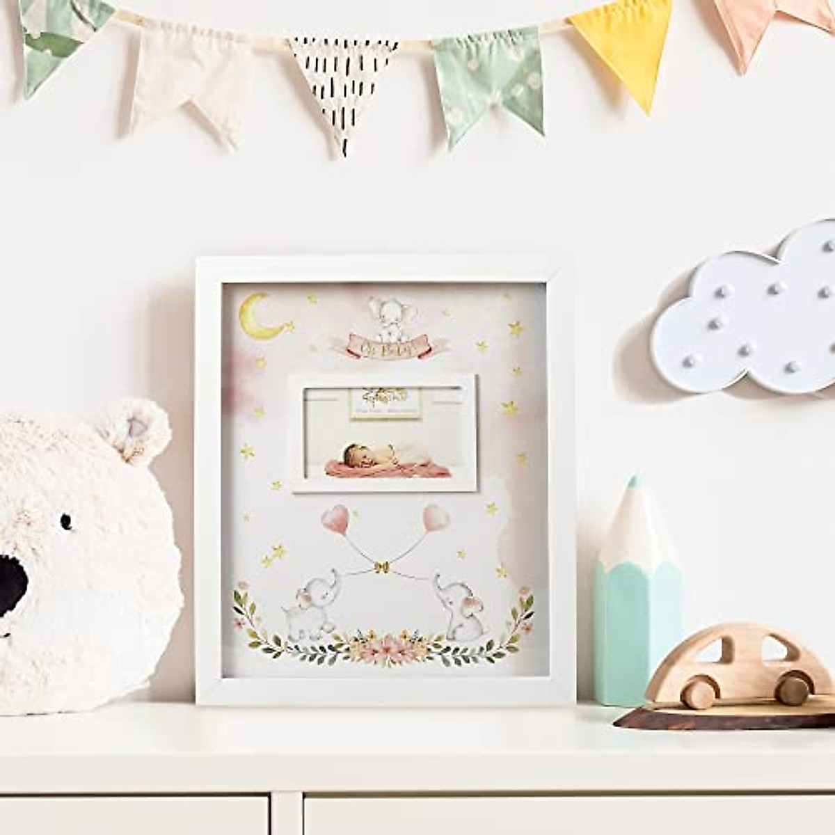 Kate Aspen Elephant Baby Shower Little Peanut, One Size, Pink Guest Book Alternative