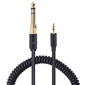 Saipomor QC45 Coiled Audio Cable 2.5mm to 3.5mm&6.35mm Cord Compatible with Bose NC700 QuietComfort 25 QC35 QC35II QC45 On-Ear2 OE2 OE2i Soundlink SoundlinkII SoundTrue Headphones(6~10ft)