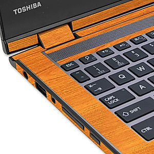 Skinomi Light Wood Full Body Skin Compatible with Toshiba Satellite Radius (2015, 14 inch)(Full Coverage) TechSkin with Anti-Bubble Clear Film Screen Protector