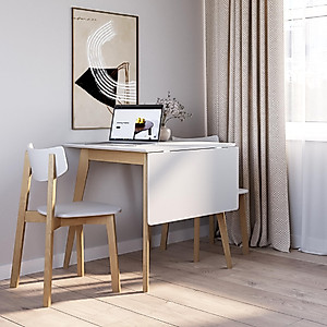 DAIVA CASA Wooden Chair Set of 2 - Vega - Chair with Wooden Seat and Back, Brown - Modern Scandinavian Furniture for Kitchen, Dining Room, Living Room, and More