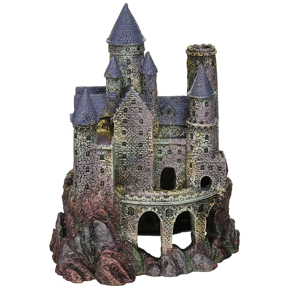 Penn-Plax Age-of-Magic Wizard’s Castle Aquarium Decoration – Safe for Freshwater and Saltwater Fish Tanks – Large