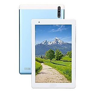 8 inch Tablet, 1920 x 1080 Dual Camera Tablet for Kids 2-5, 8000mAh Dual SIM Dual Standby RAM 4GB ROM 64GB HD Tablet with Three Card Slots, Tablet PC Suitable for 6.0 (Blue)