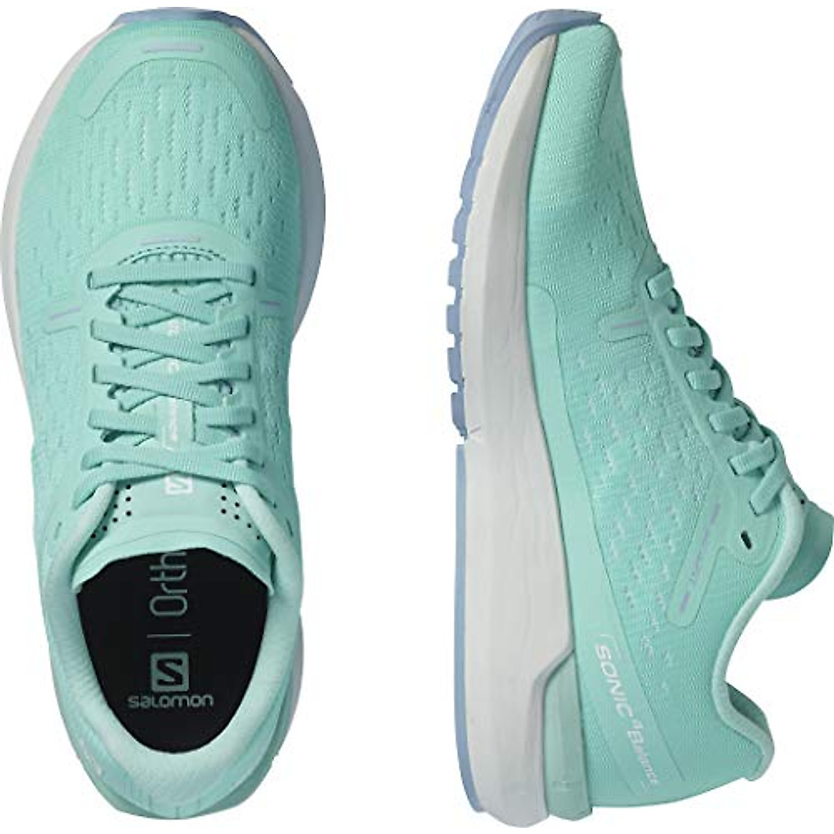 Salomon Sonic 4 Balance Running Shoes for Women, Tanager Turquoise/White/Kentucky Blue, 12