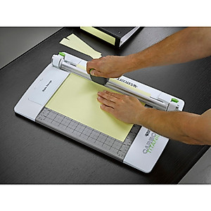 Westcott 12" CarboTitanium 45mm Rotary Metal Base Trimmer, White, Green (16718)