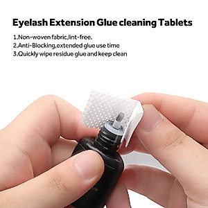 1600PCS Lint Free Nail Wipes Eyelash Extension Glue Wipes Lint Free Cleaning Cotton Cleanser Remover Makeup Cotton Pad Soft Nail Polish Remover Wipes