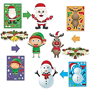 Christmas Stickers for Kids Christmas Party Favors for Kids Christmas Gifts for Kids Christmas Sticker Sheets Kids Classroom Rewards Christmas DIY Stickers for 24 Players