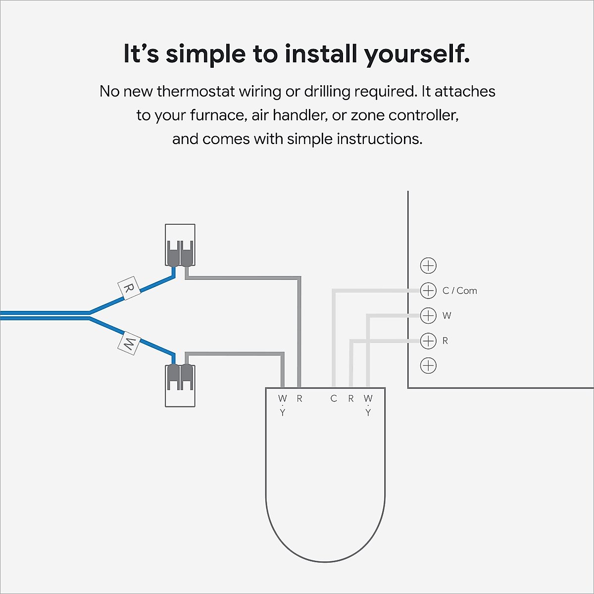 Google Nest Power Connector - C Wire Adapter for Smart Thermostats - 3.98in Accessory