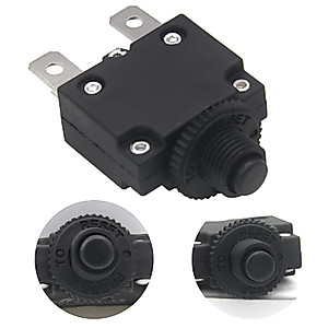 Bumbesti 5Pcs 32VDC,AC125-250V Thermal Overload Protector Push Button Reset Circuit Breakers 20A