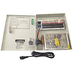 Evertech Power Box 18 Ch Channel 12V DC 10 A Power Supply Distribution Box for CCTV DVR Security Camera LED Lights