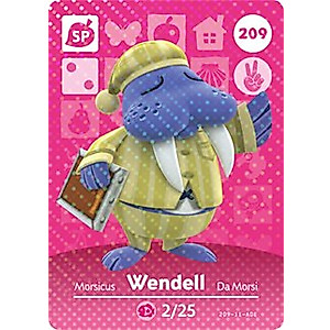 Wendell - Nintendo Animal Crossing Happy Home Designer Amiibo Card - 209