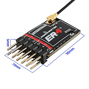 Radiomaster ER4 PWM Mini Receiver 2.4G 4CH 10mw ExpressLRS Support Voltage Telemetry WiFi Update for Aircraft Boat Car