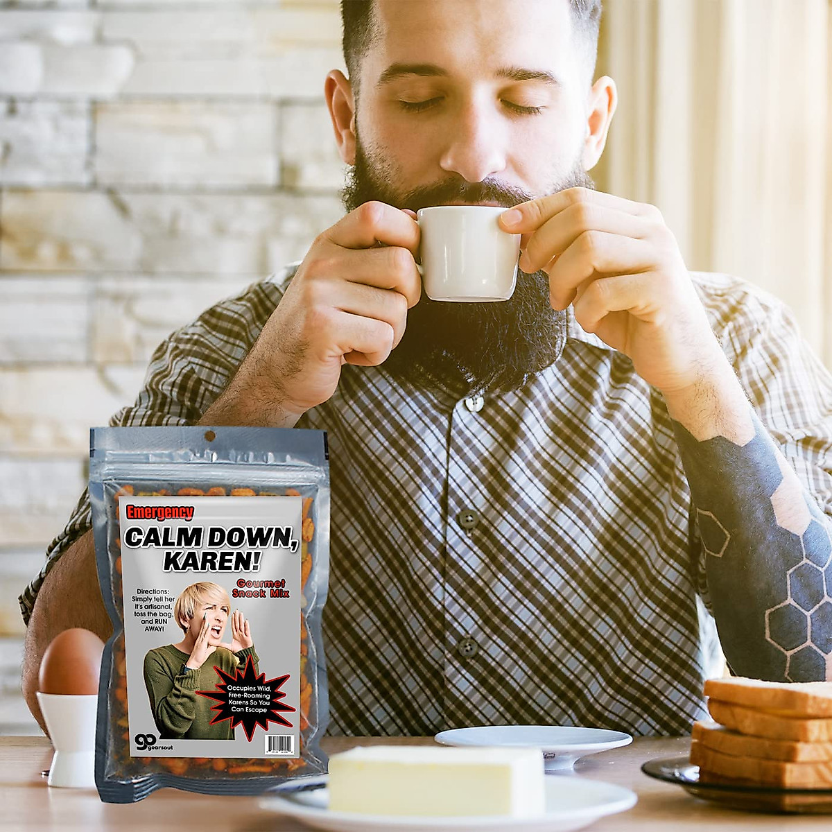 Calm Down Karen Trail Mix - Gourmet Spicy Snack Blend for Women Karen Survivors - Funny Karen Gifts Adult Stocking Stuffers - Gag Christmas Gifts for Teens - American Made Gifts - Manager Gifts