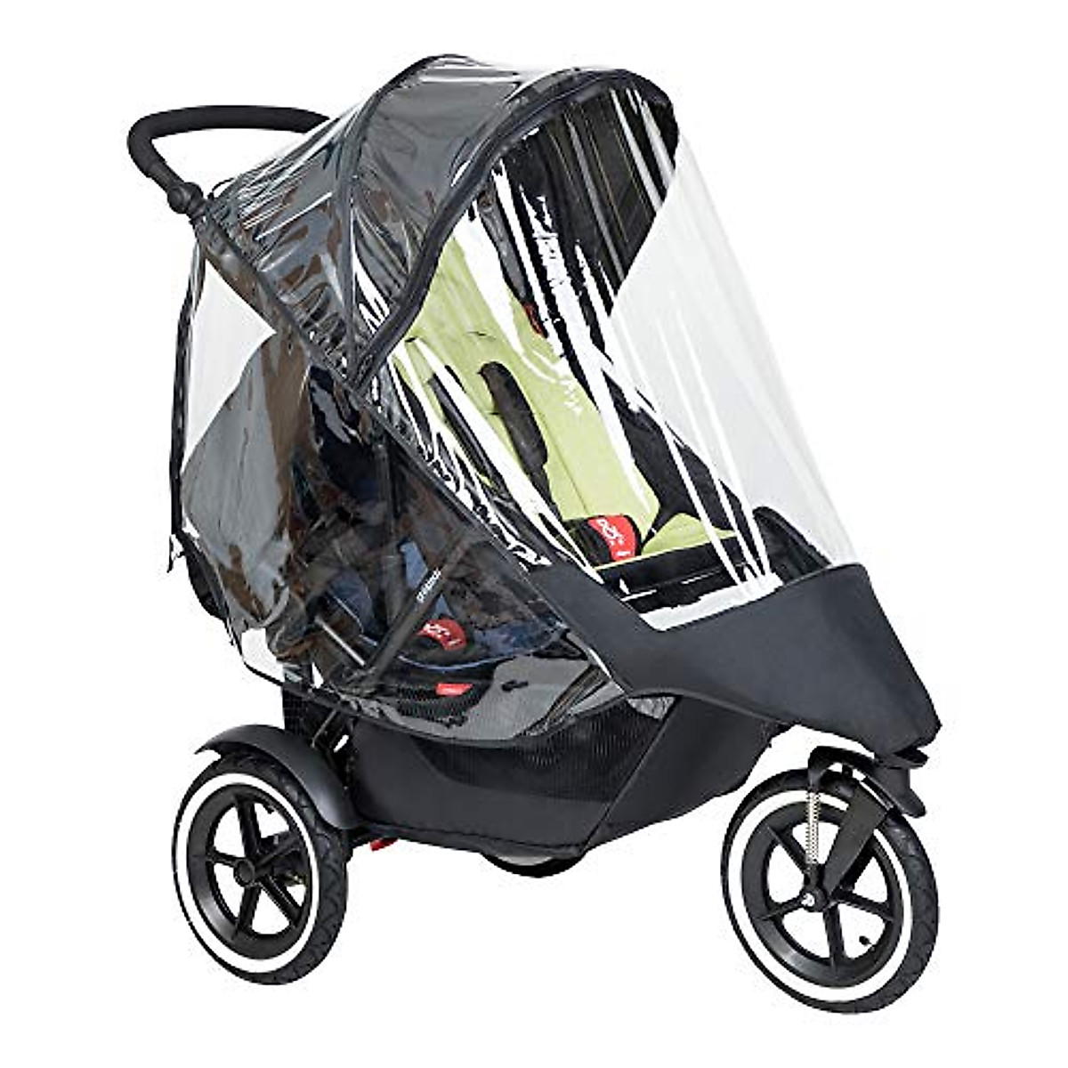 phil&teds Rain & Wind Cover for Inline Stroller, Three Wheel