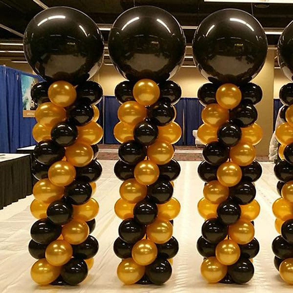 TABLECLOTHSFACTORY Set of 2 8 Ft Balloon Columns Balloon Stand Kit For Wedding Party Decoration