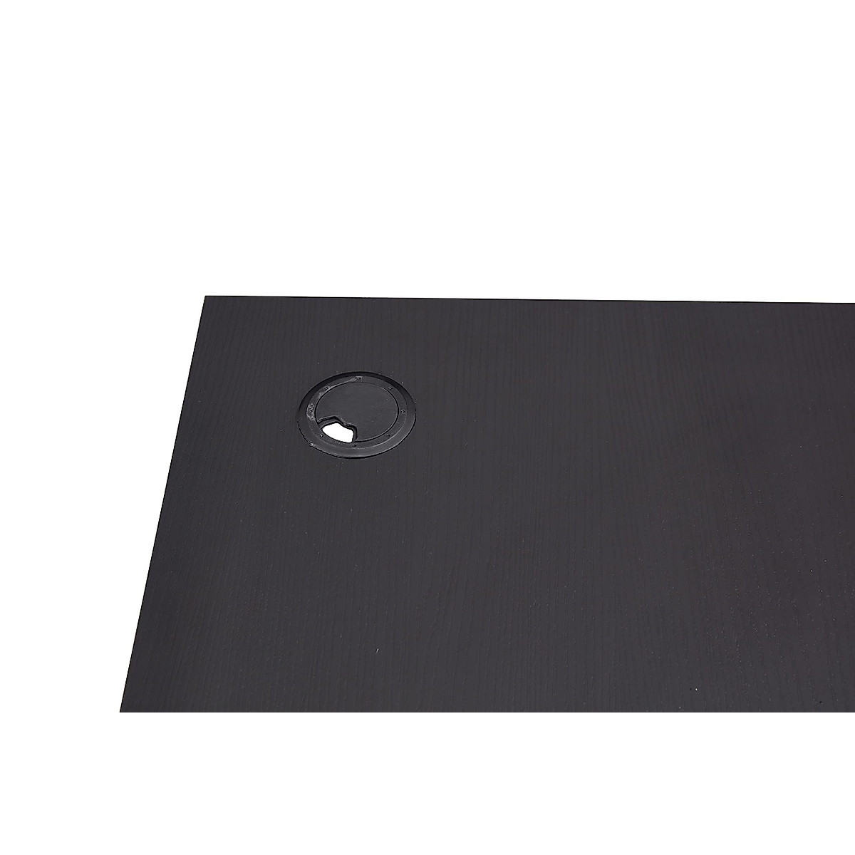 VanTook Computer Desk Corner Desk for Home Office, Triangle Writing Study Desk with Keyboard Tray & Storage Shelf, Compact Small Desk with Sturdy Steel Frame for Small Space Workstation, Black