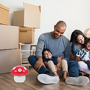 Garneck Desktop Mini Trash Can with Lid - Cute Cartoon Mashroom Waste Can - Pipefitter Bro Game Theme Mushroom Decorating Trash Can for Home Office Kitchen Desk