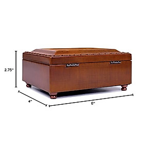 Cottage Garden My Friend Blessings Woodgrain Rope Trim Petite Music Box Plays That's What Friends are for