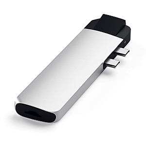 Satechi Type-C Pro Hub Adapter with Ethernet - 4K HDMI, USB-C PD, Gigabit Ethernet, USB 3.0, Micro SD Card Slot - for M2/ M1 MacBook Pro/Air (Silver)