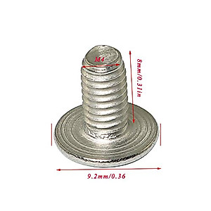 PZRT 25pcs Stainless Steel 304 Round Head Screws Hexagon HEX Socket Button Head Screw Bolt M4x8